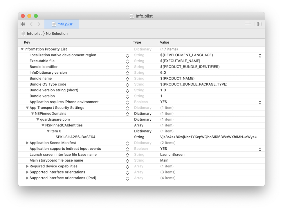 Leveraging Infoplist Based Ssl Pinning On Ios Guardsquare 